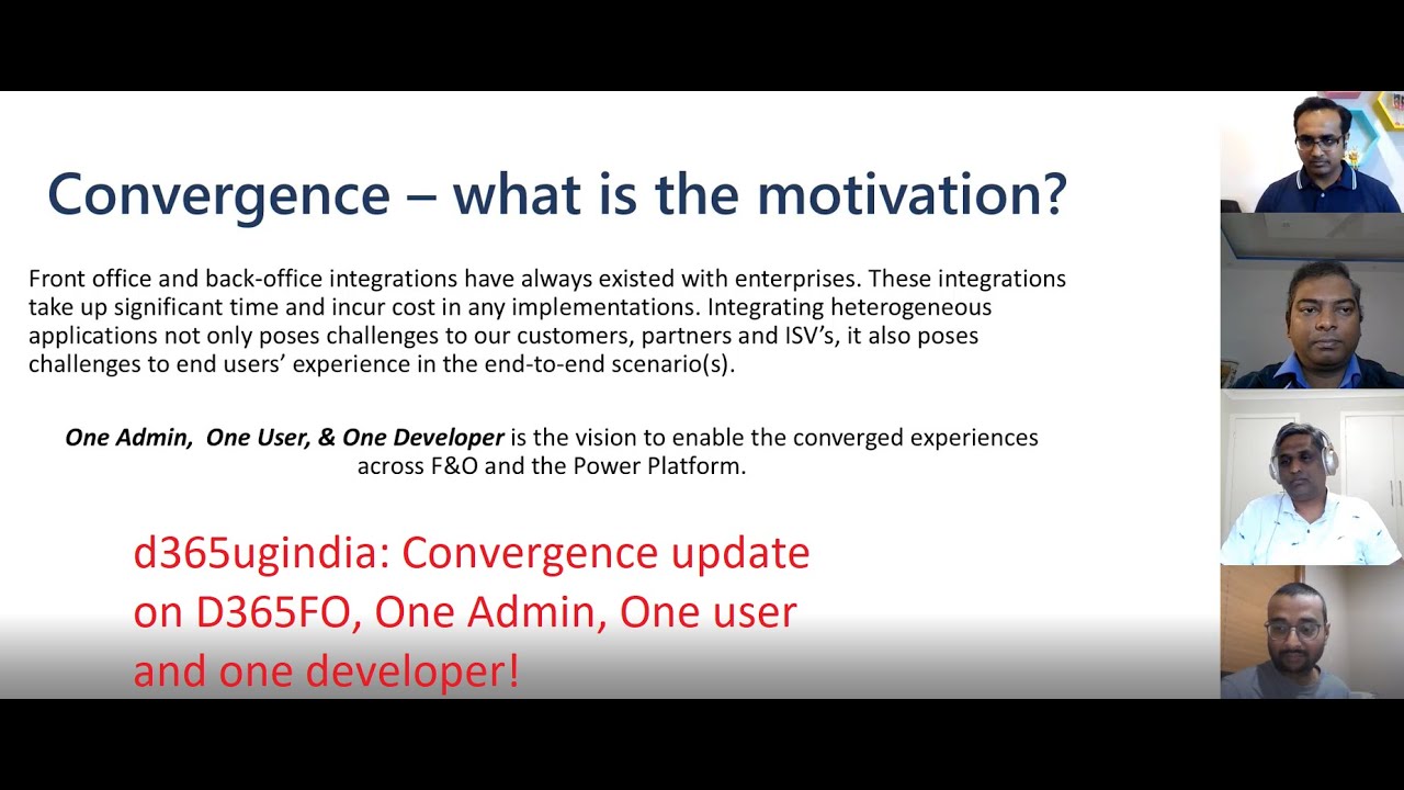 Microsoft Dynamics 365 Convergence Roadmap one admin one user and one ...
