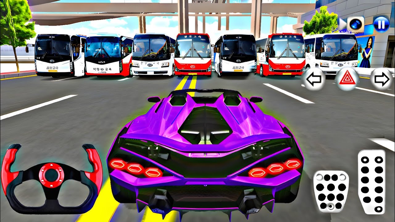 New Lamborghini Drive City Area _ 3D Driving Class all New bus Driving ...
