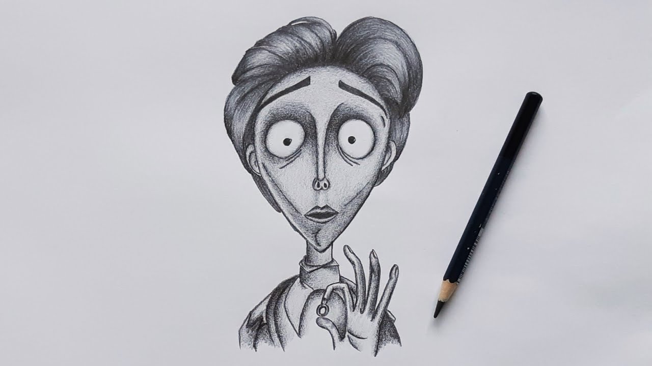 Easy Corpse Bride Drawing