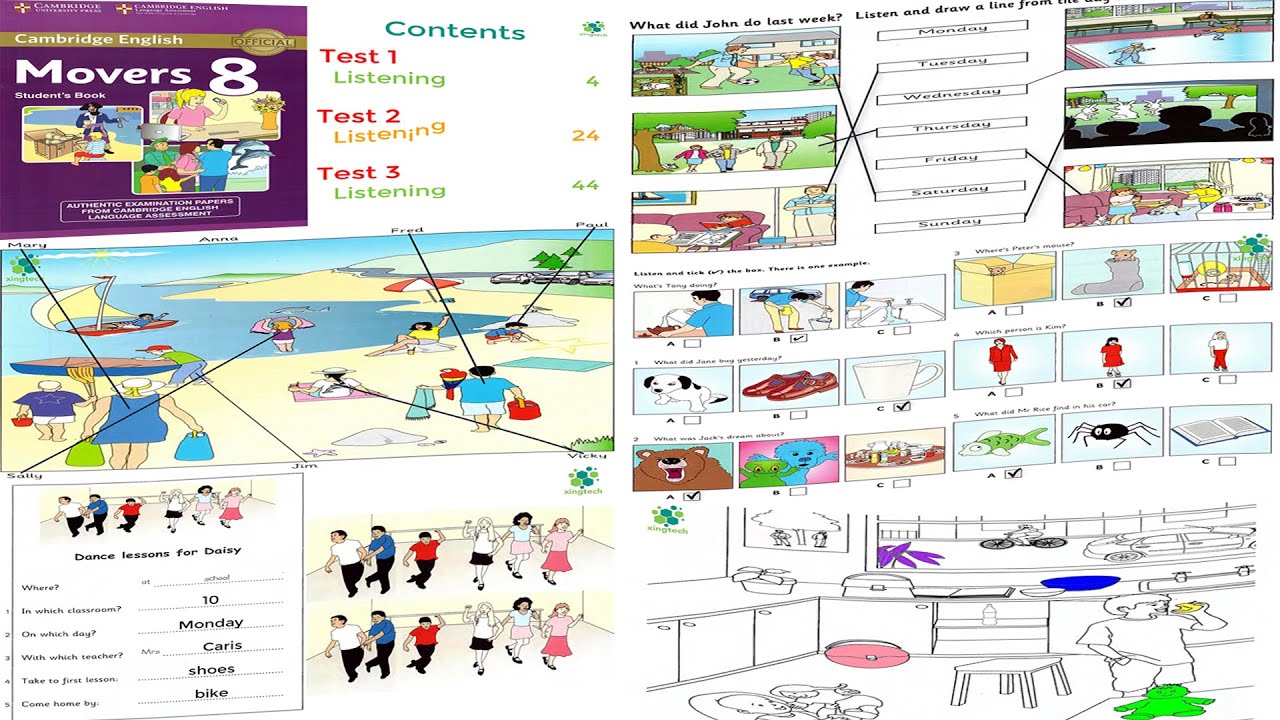 Movers 8 - Test 2 - Listening with Answer Booklet 🎧 - YouTube