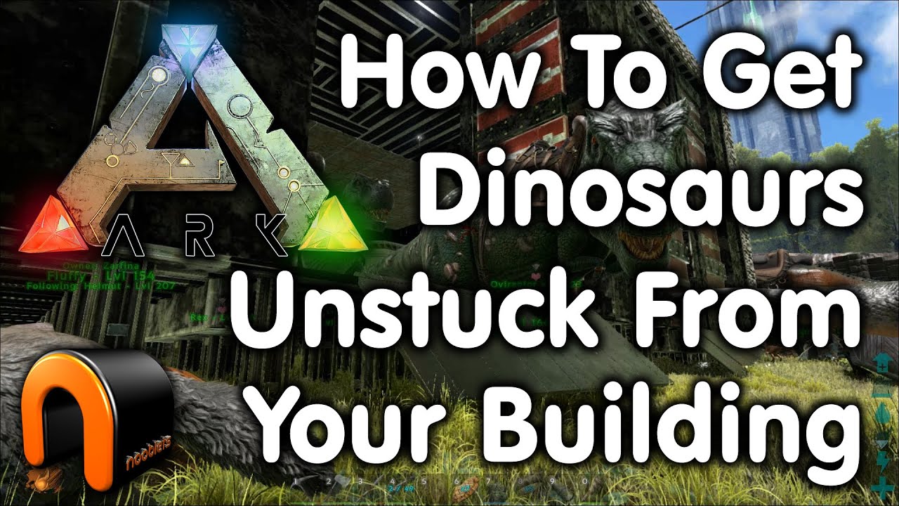 Ark How to Get Your Dinos Unstuck From A Building - YouTube
