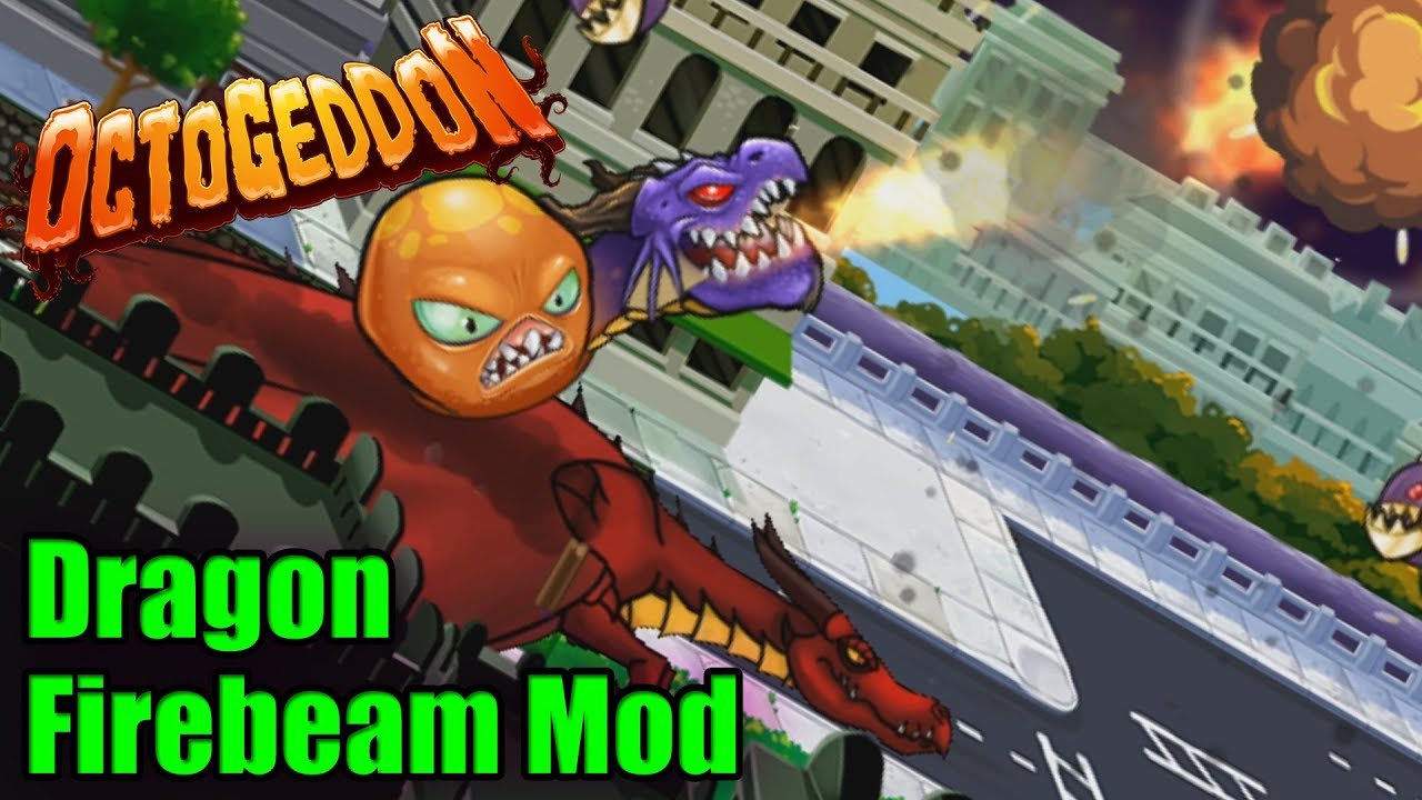 FOCUSED DRAGON FIRE BEAM MOD | Octogeddon Modded | Let's shoot out a ...