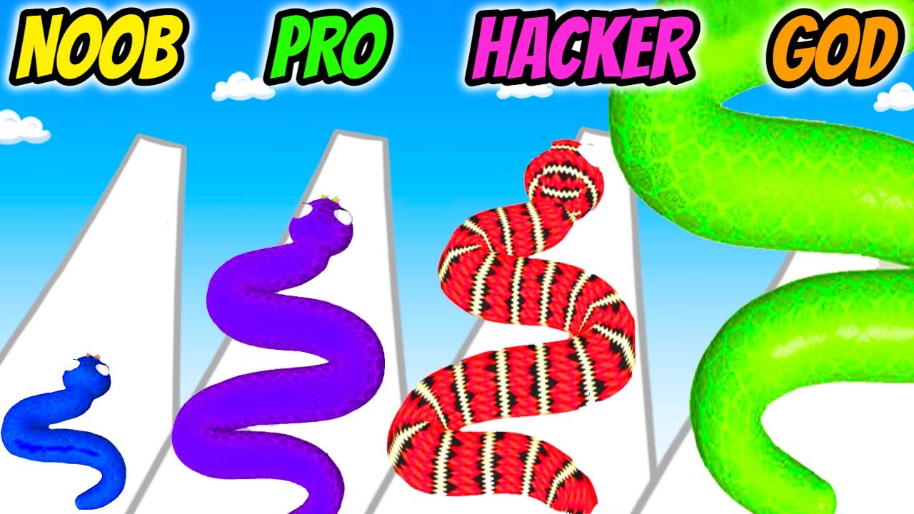 Snake Master 3D - NOOB vs PRO vs HACKER vs GOD - YouTube