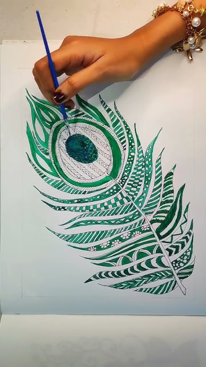 peacock feather mandala art painting 2 #drawing #art #mandalaart #artseries #coloring #painting ...