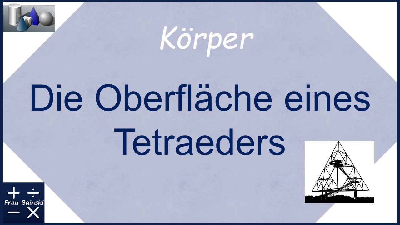 Oberfläche eines Tetraeders - YouTube