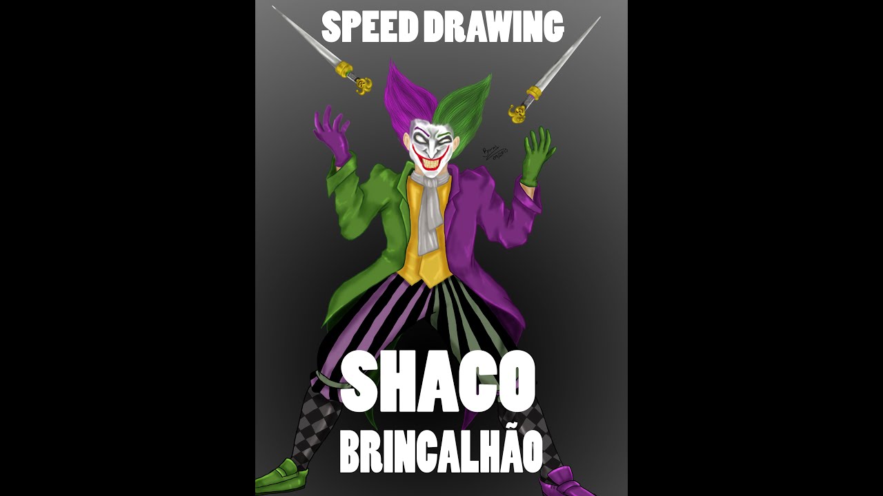 LoL - Shaco Brincalhão - Shaco Joker - Speed Drawing - YouTube