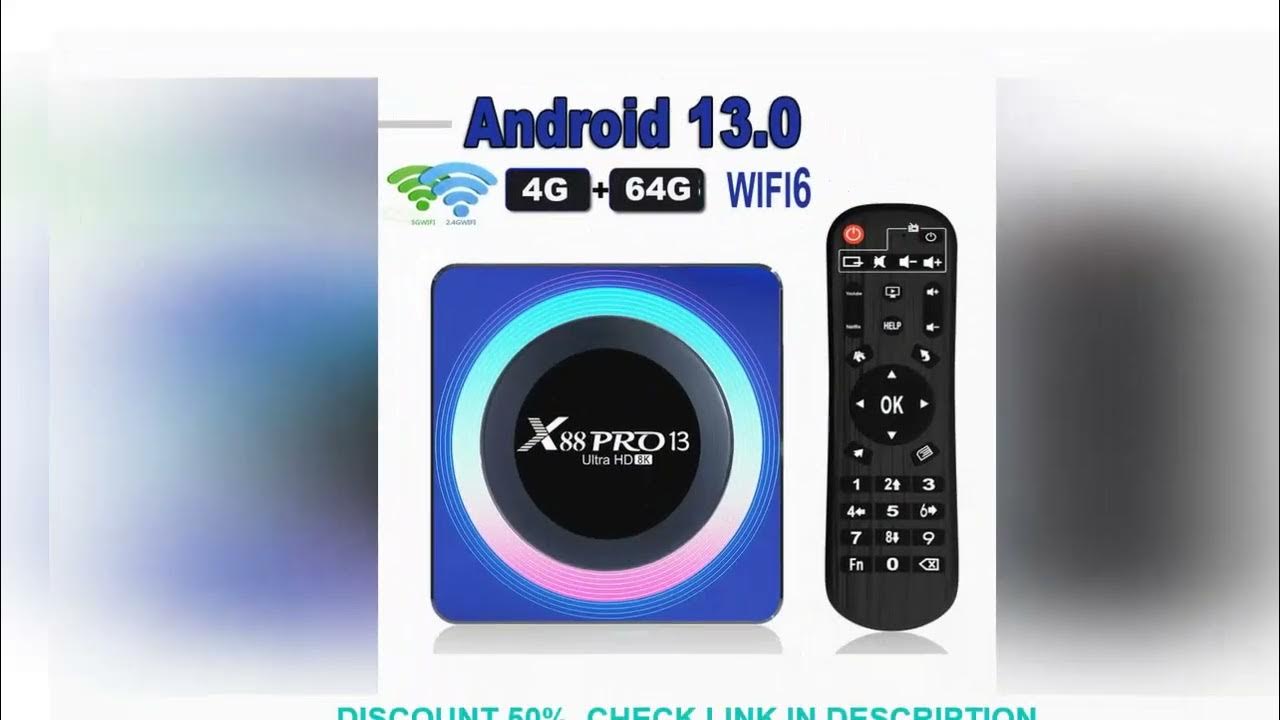 X88 PRO 13 Android 13.0 TV Box Rockchip RK3528 4K 2.4G 5G Wifi 6 64G 32GB 16GB BT5.0 8K Global ...