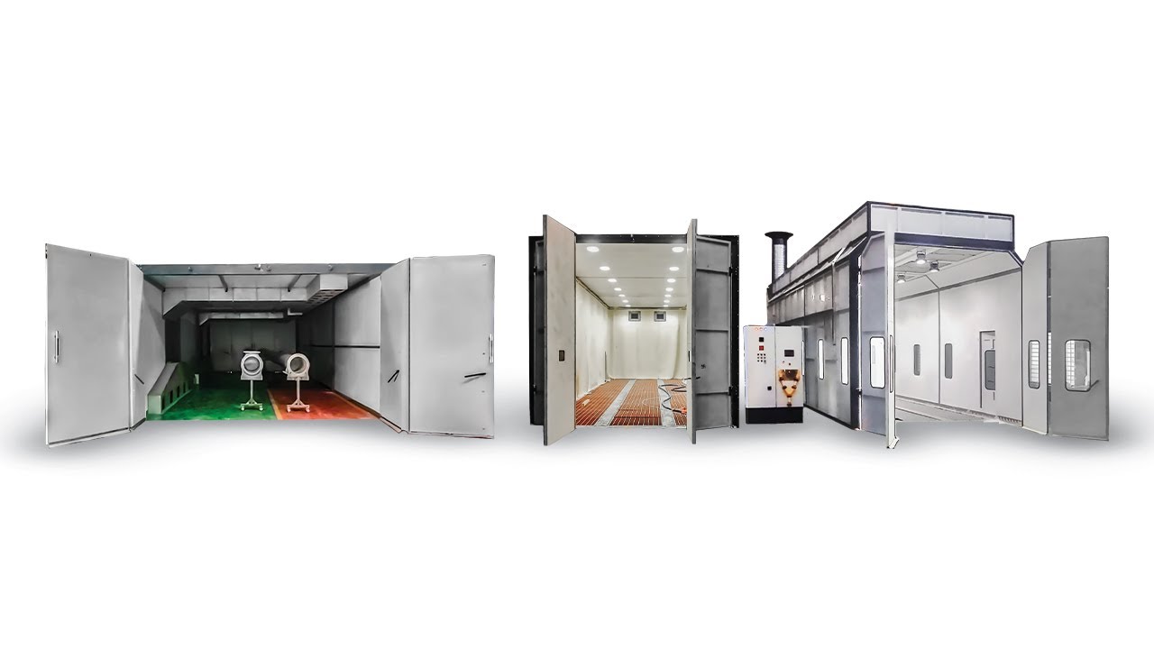 BLAST ROOM/ PAINT BOOTH/ DRYING OVEN SYSTEM - YouTube