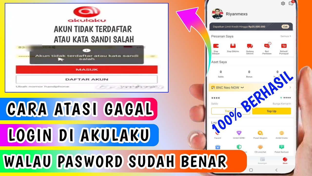 Cara Mengatasi Gagal Login di Aplikasi Akulaku terbaru 2022 - YouTube