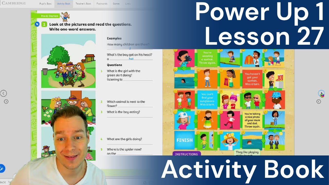 Practice Holiday & Nature words | Power Up 1 Workbook Unit 9 Lesson 3 ...