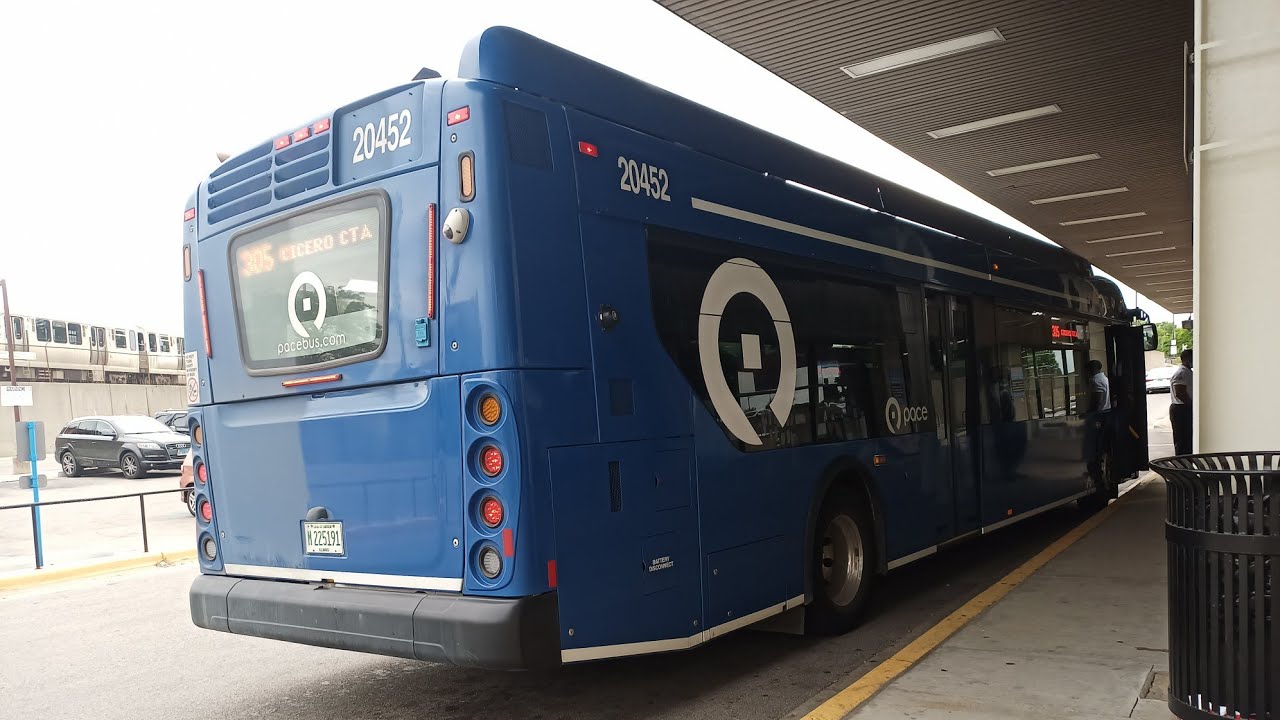 Ride On Pace Bus 2020 New Flyer XD40 20452 On Rt 305 to Cicero CTA Blue ...