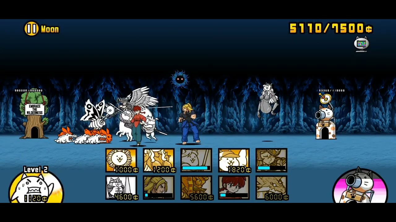 Battle Cats Beating Chapter 3 Moon using Cat CPU - YouTube