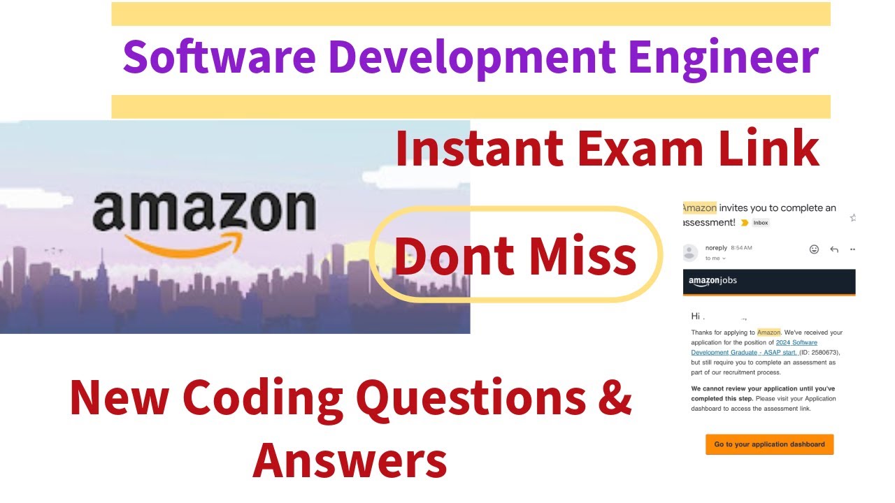 Amazon New Coding Answers | Live Assessment |SDE | Instant Exam Link ...