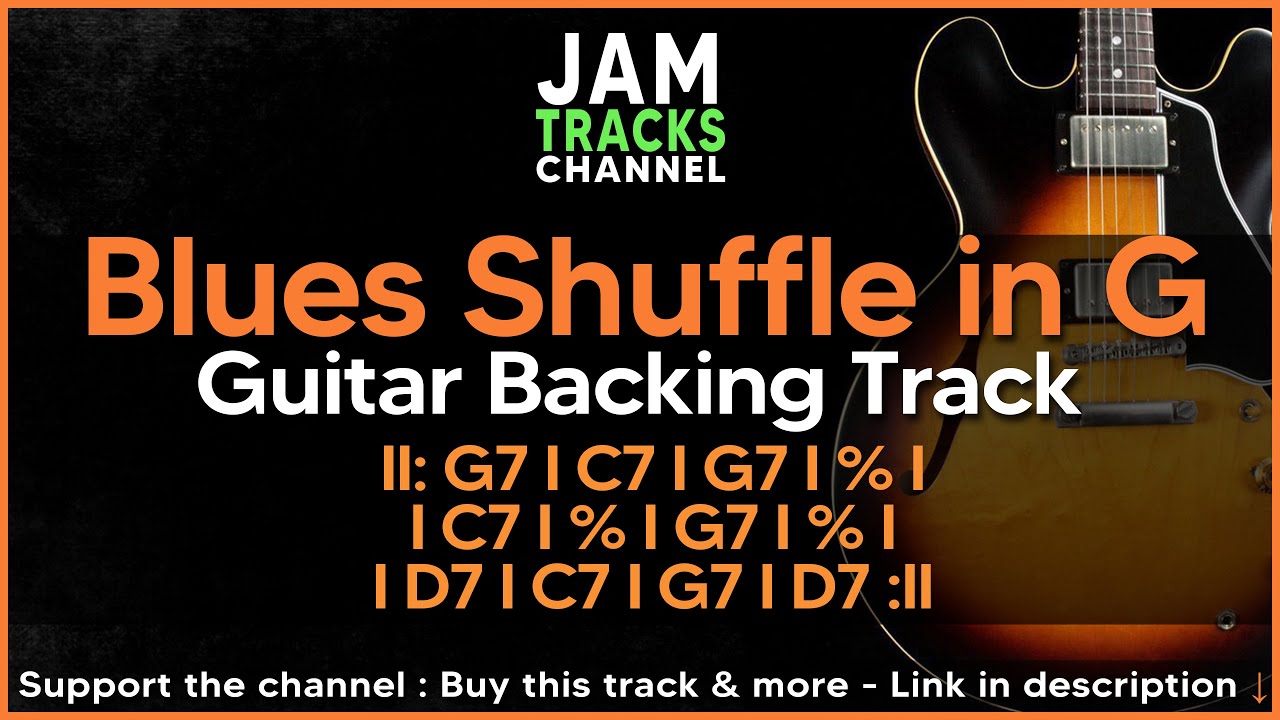 Blues Shuffle in G Guitar Backing Track 160bpm (with Stops/Breaks ...
