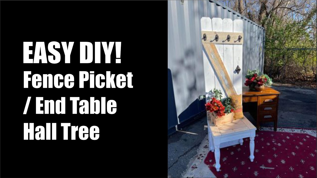 Turning an End Table into a Hall Tree - YouTube