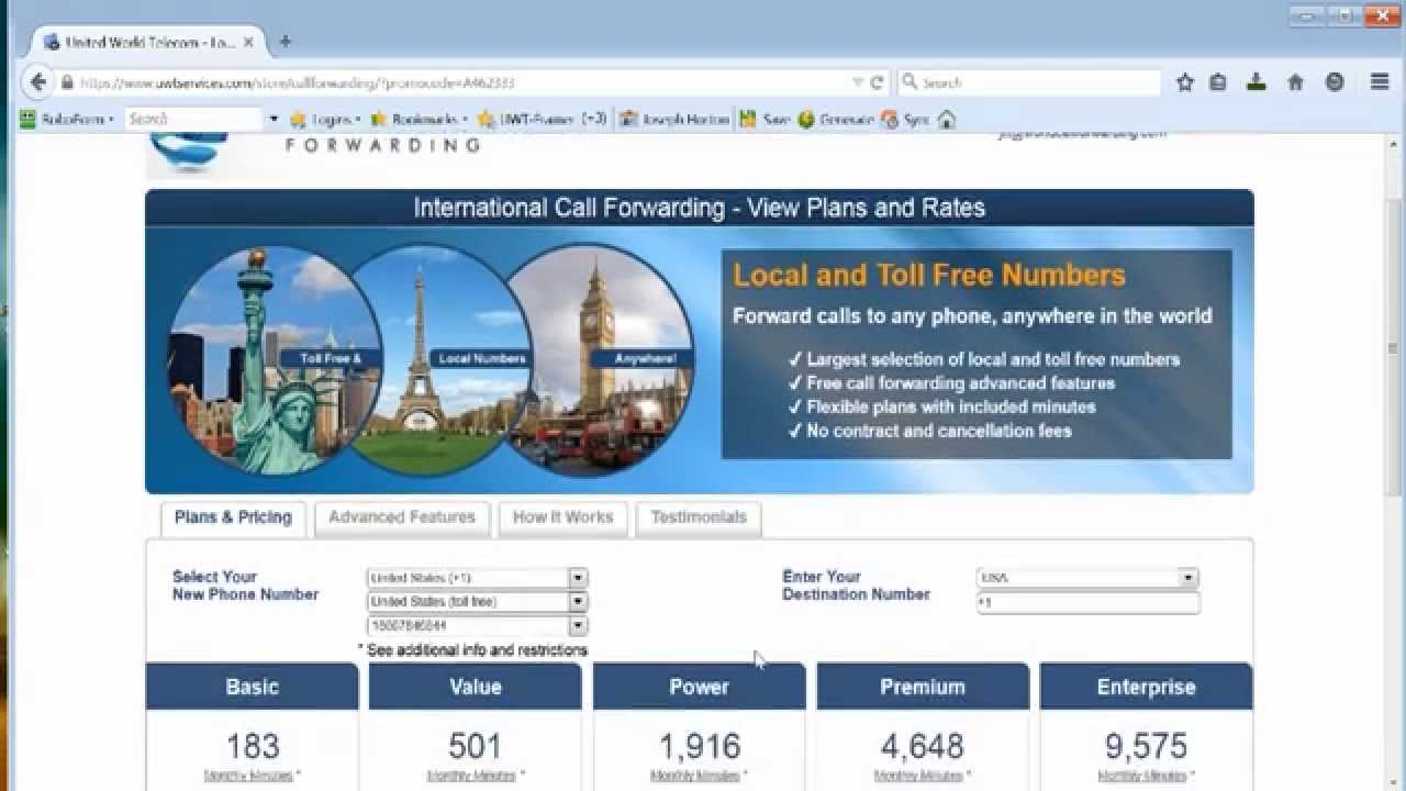 How to signup with World Call Forwarding Local Phone Numbers - YouTube