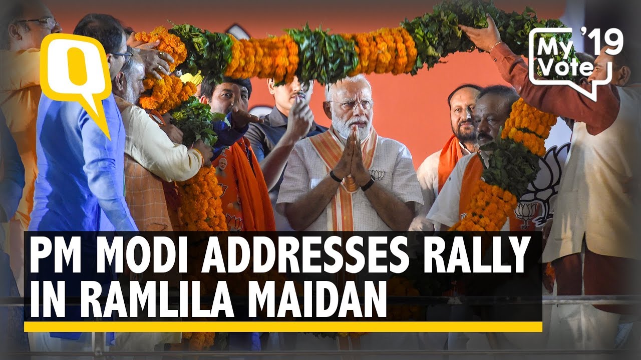 PM Modi Addresses Rally in Ramlila Maidan in New Delhi - YouTube