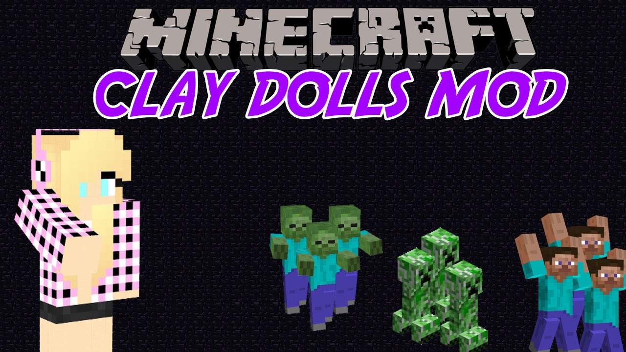 Minecraft | Clay Dolls Mod: Mini Creepers?! (Cute Mini Mobs) - YouTube
