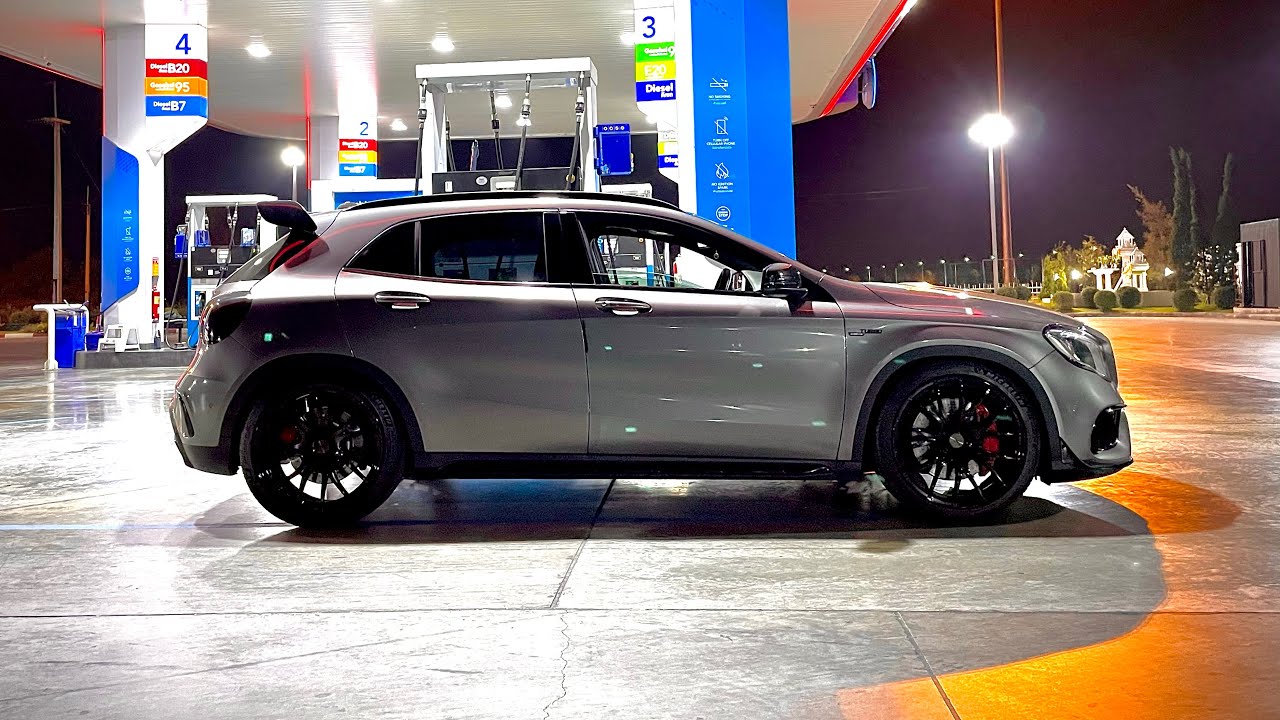 2016 Mercedes AMG GLA 45 | full custom exhaust system | cold start, rev ...