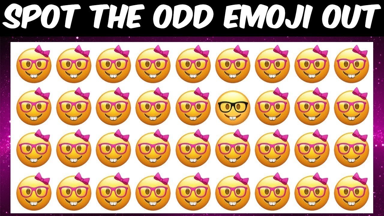 Spot The ODD Emoji Out 🤯 #challenge #games #brainteasers - YouTube