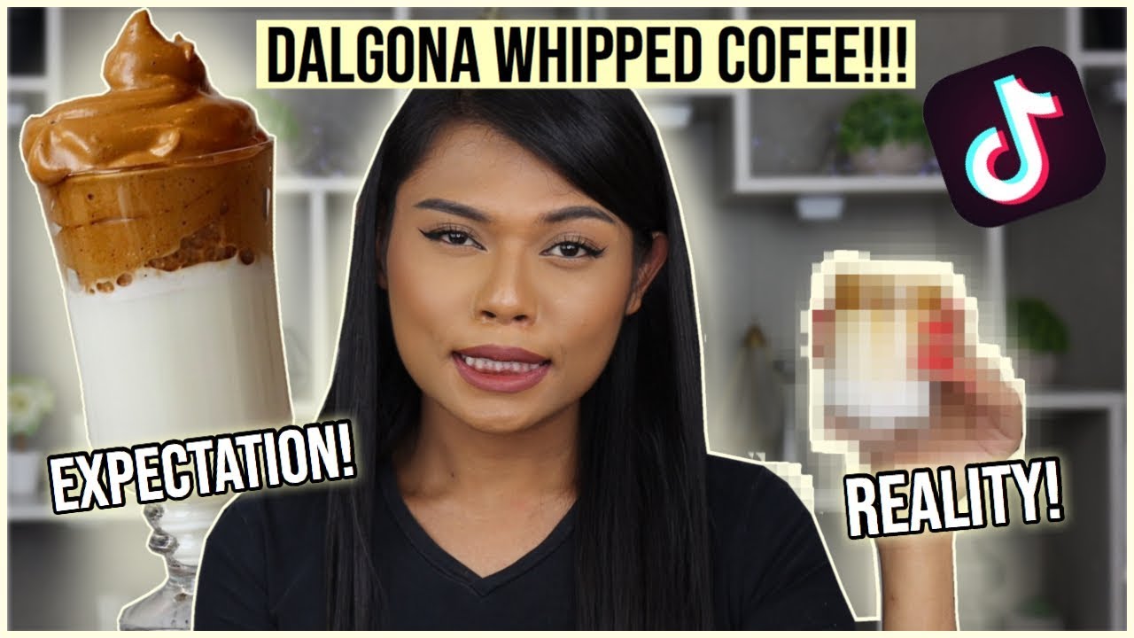 TRYING TIKTOK'S VIRAL DALGONA WHIPPED COFFEE!!! (EXPECTATION VS ...