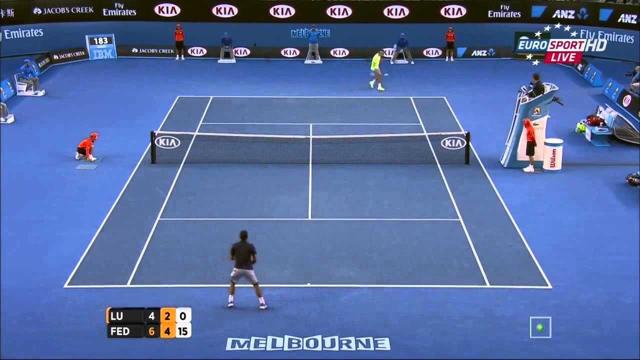 Magic Shot From Roger Federer - Australian Open 2015 - YouTube