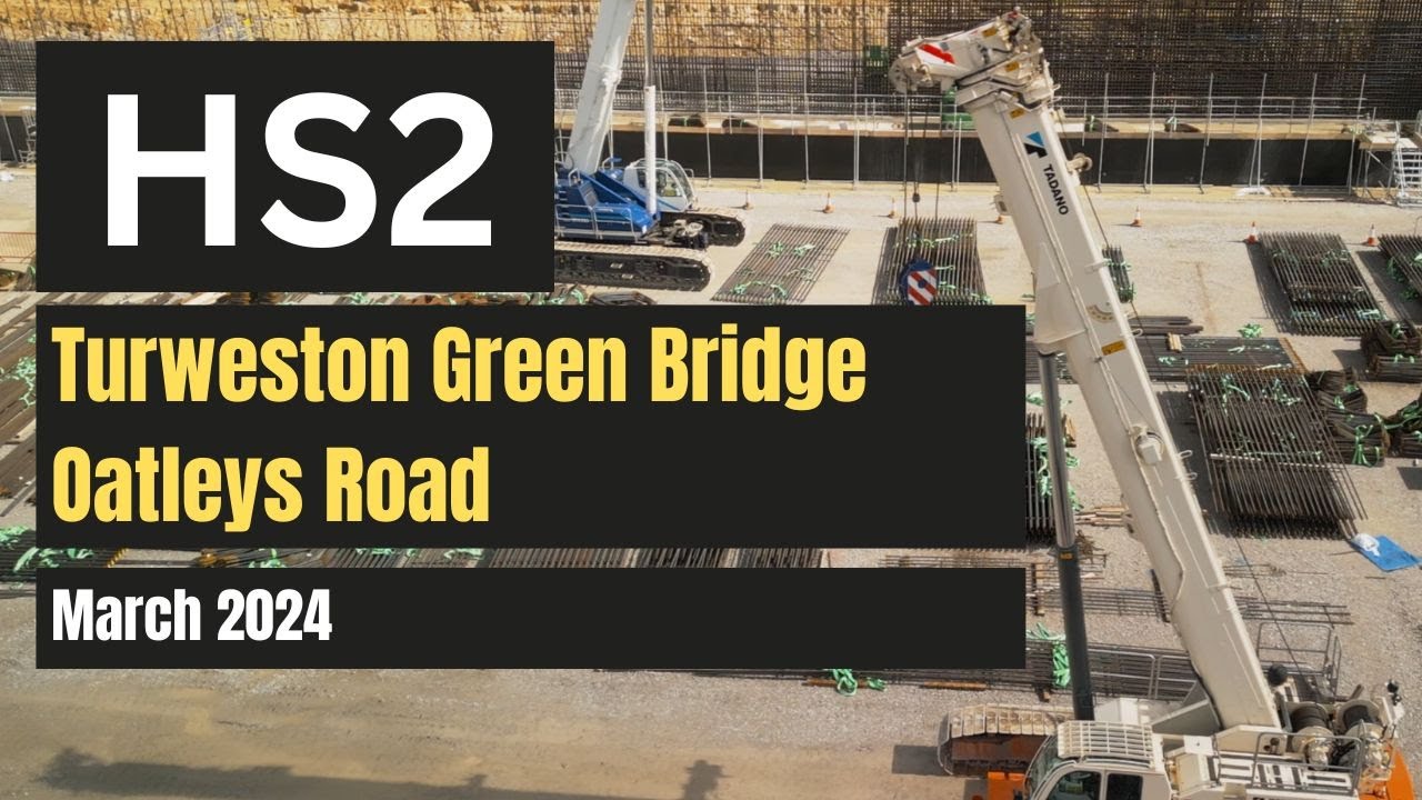 HS2 Green Bridge at Turweston - March 2024 - FlyDJI - YouTube