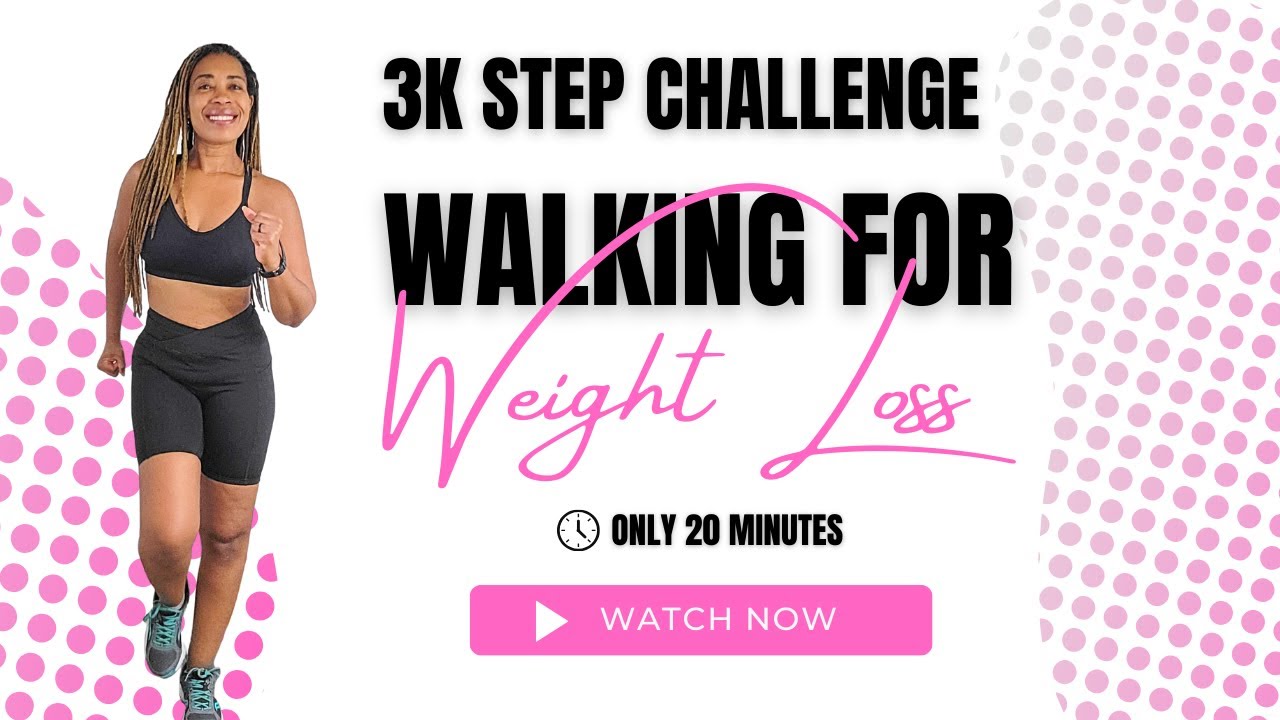 3K Step Challenge | 20 Minute Walking for Weight Loss Workout | At ...