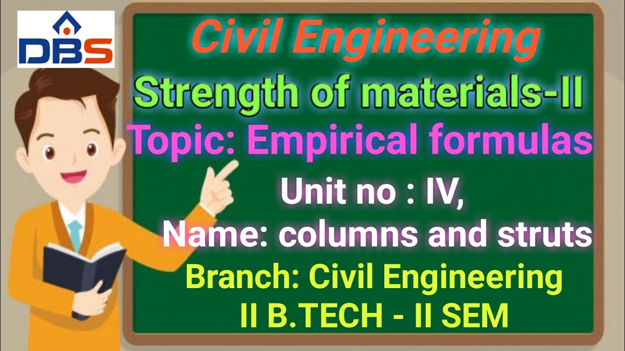 Strength of materials-II , columns and struts , empirical formulas ...