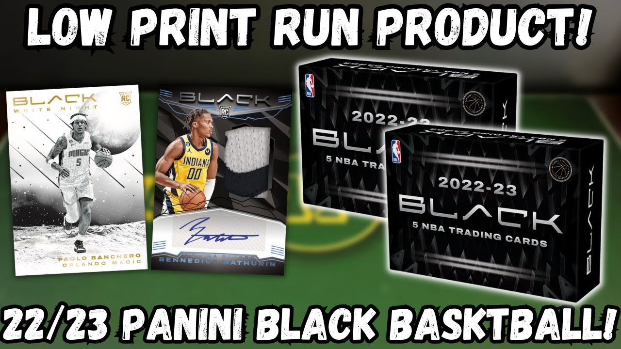 HIGH RISK! 5 CARDS PER BOX! 2022-23 Panini Black Basketball Hobby Box ...