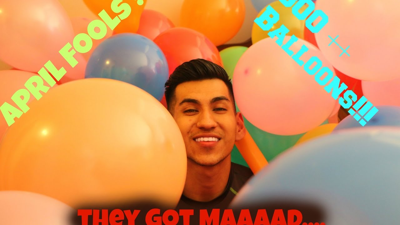 April Fools Ballon Prank On Parents (350 ++ Balloons !!!) - YouTube