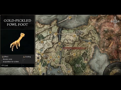 ELDEN RING- CRAFTING GUIDE: GOLD-PICKLED FOWL FOOT/ BONUS RUNES ITEM ...