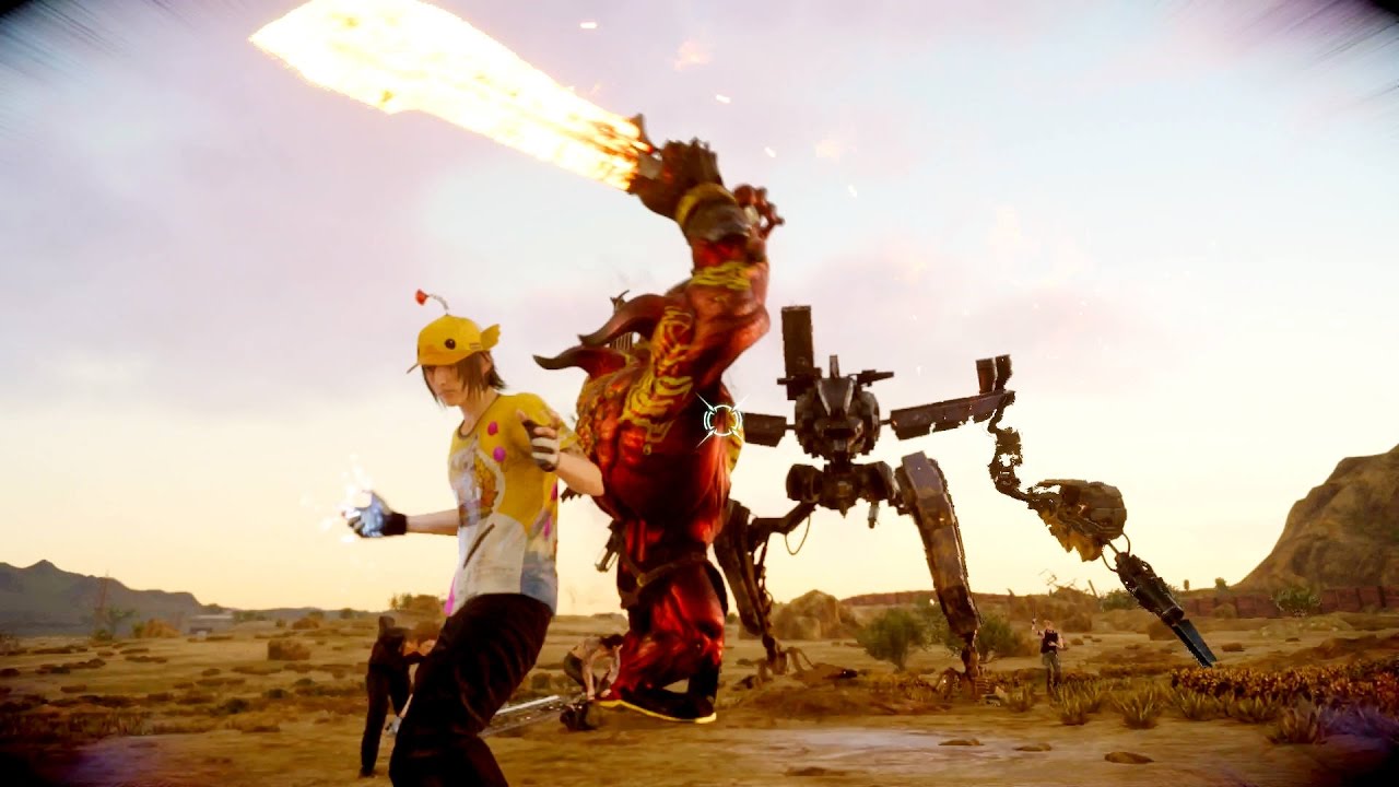 Final Fantasy XV Patch 1.08 Noctis having fun with Daemon then MAX ...