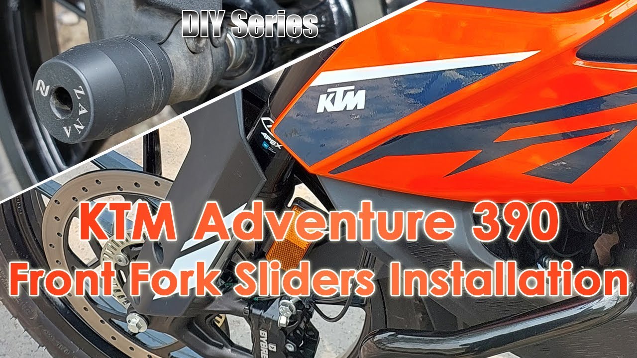 KTM ADVENTURE 390 DIY Series | Front Fork Sliders Installation | Zana ...