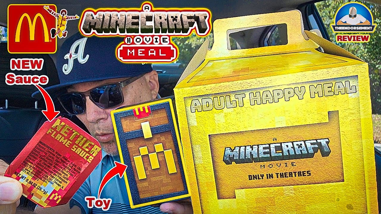 McDonald's® Minecraft Movie Meal Review! | Adult Happy Meal w/ Nether Flame Sauce ...