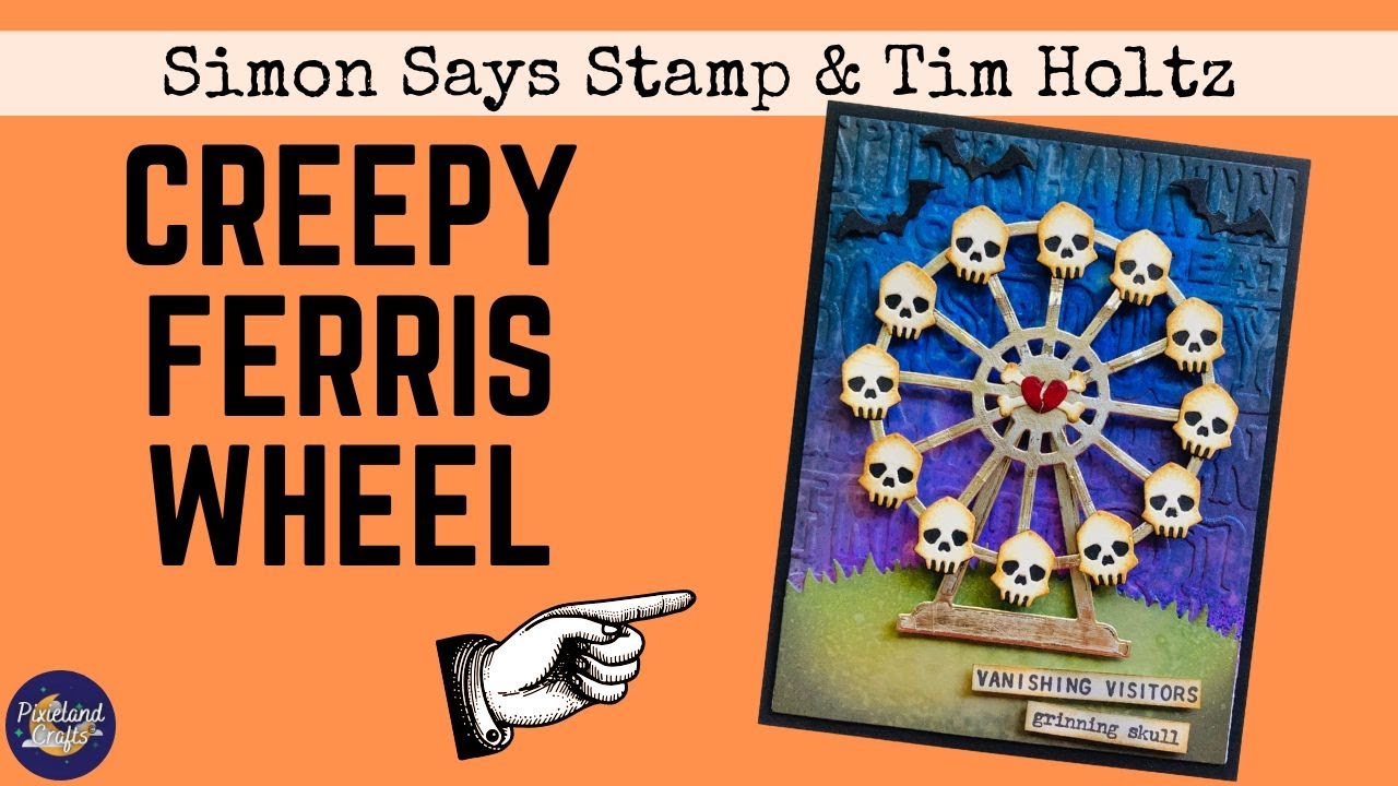 Haunted Ferris Wheel Halloween Card 🎡💀 Using Tim Holtz & Simon Says ...
