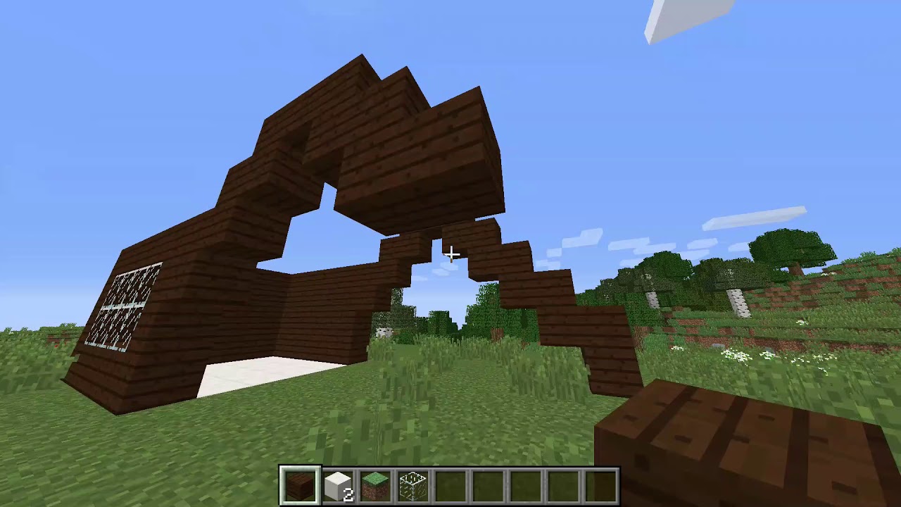 Como hacer una casa de madera de roble en minecraft - YouTube