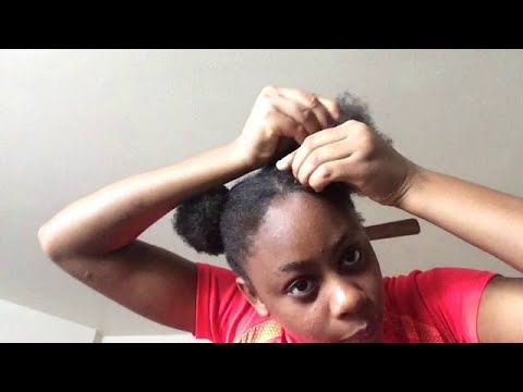 Trying to do my hair by myself - YouTube