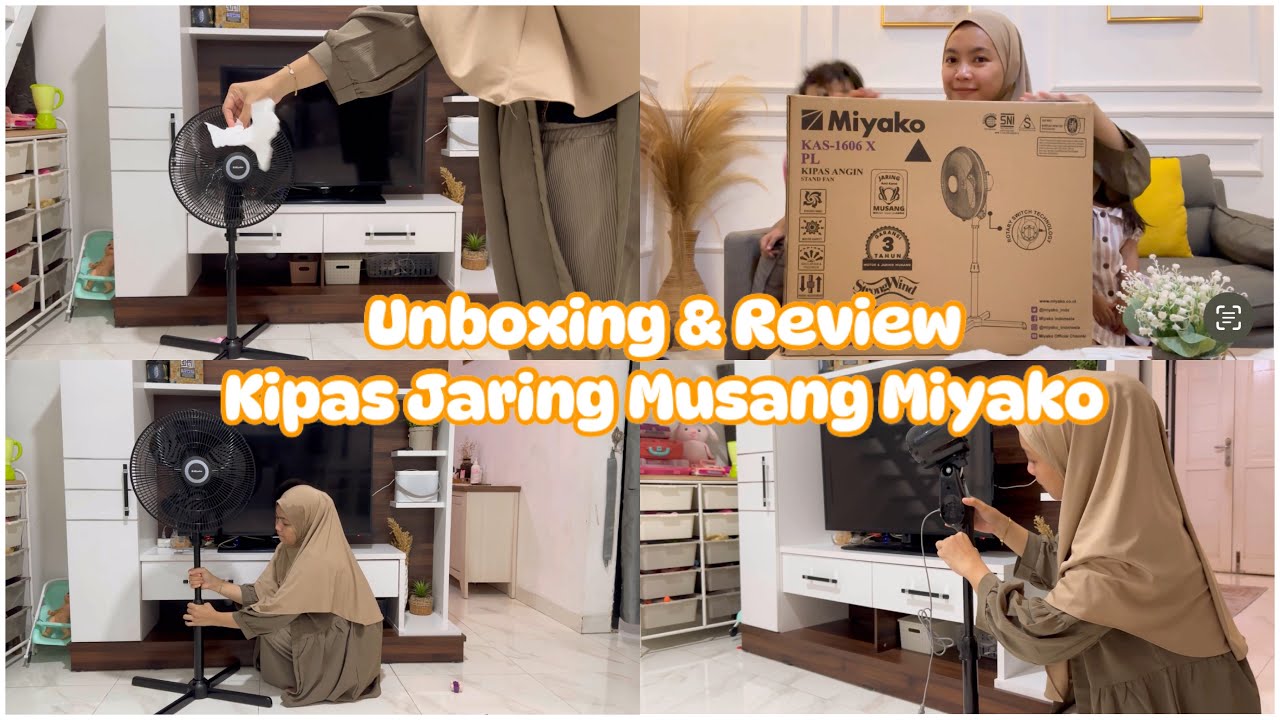 Unboxing dan Review Kipas Jaring Musang Miyako KAS-1606 X PL. anginnya ...