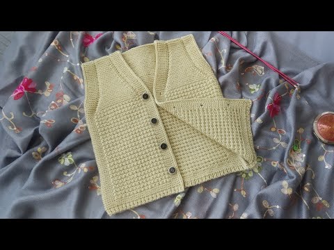 Erkek Bebek Yeleği Kabartmalı Mozaikler Modeli ile