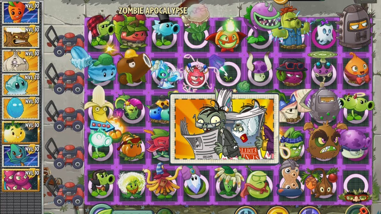Plants vs Zombies 2: Zombies Lectores vs Todas las Plantas - YouTube