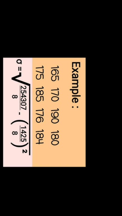 Calculate the standard deviation - Example - Part 03 - EASY LEARNING - YouTube
