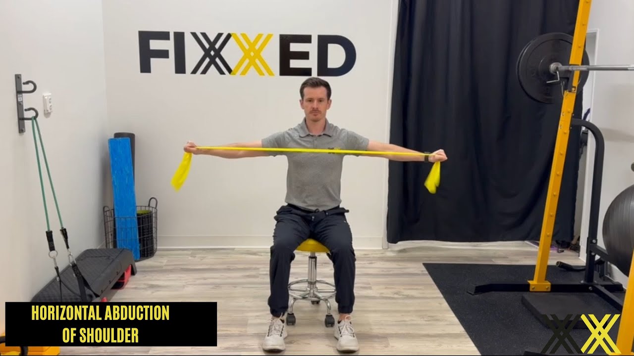 Horizontal abduction of shoulder - YouTube