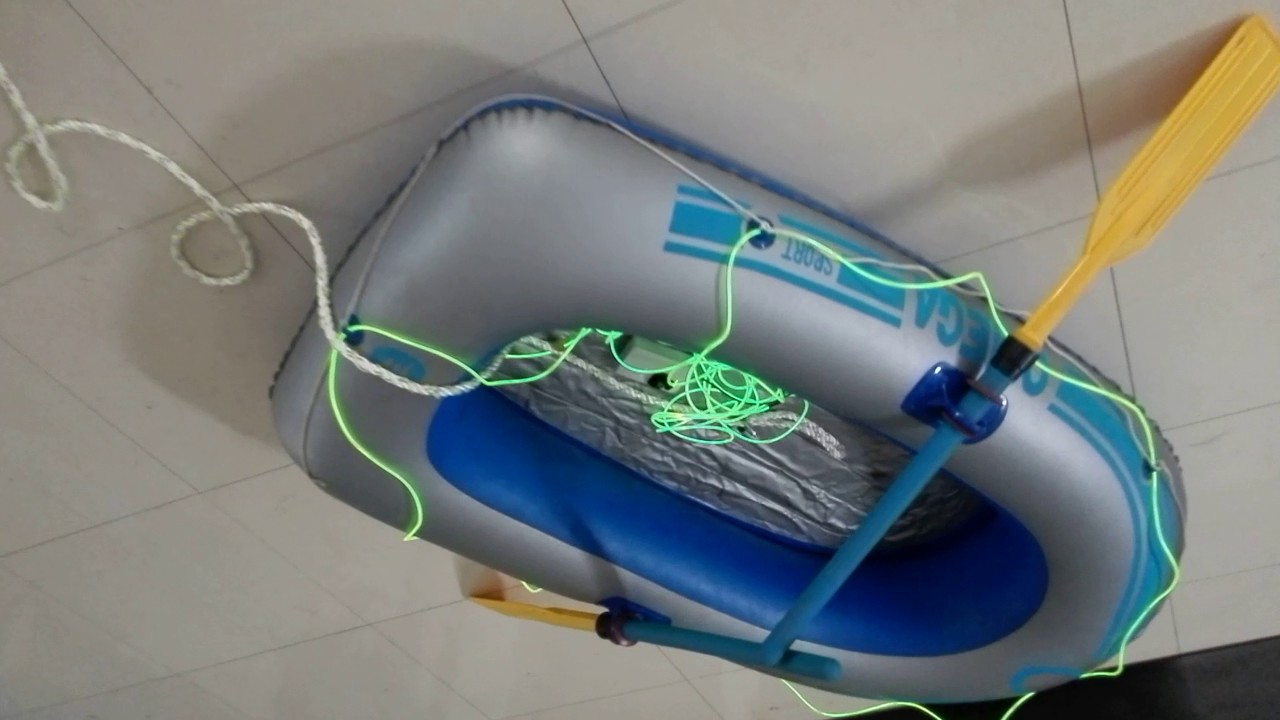Luminous floating rope used on boat - YouTube