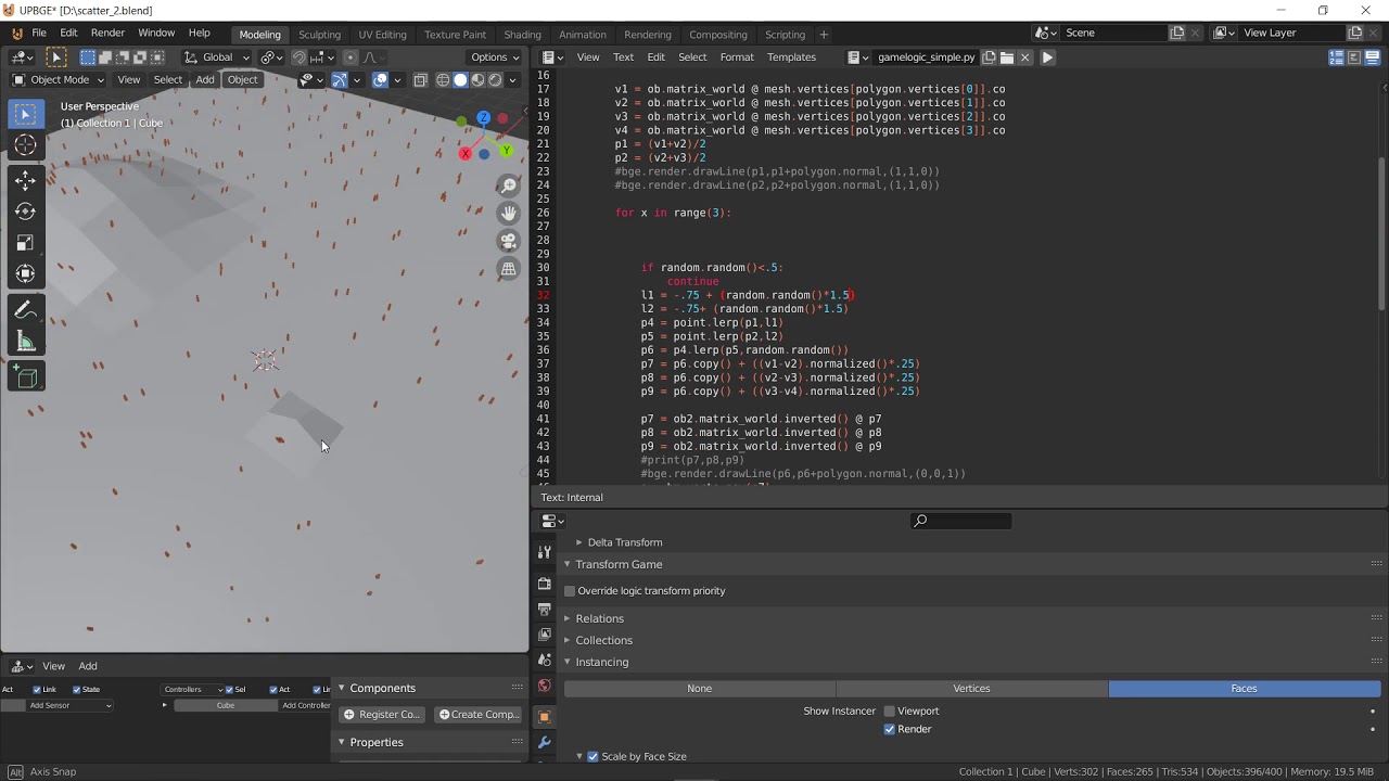 Adding Random Objects To A Vertices Point In Upbge Game Engine Support And Discussion