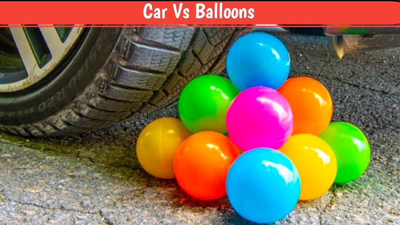 Experiment Car Vs Water Balloons || Balloon Experiment || Car ...