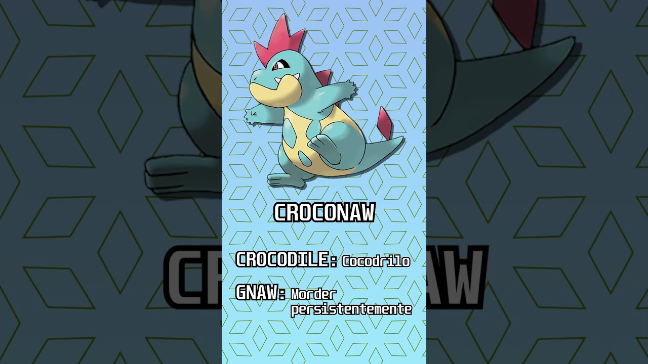 🐊 Etimología Pokémon: TOTODILE, CROCONAW y FERALIGATR 🐊 - Pokémon Charts