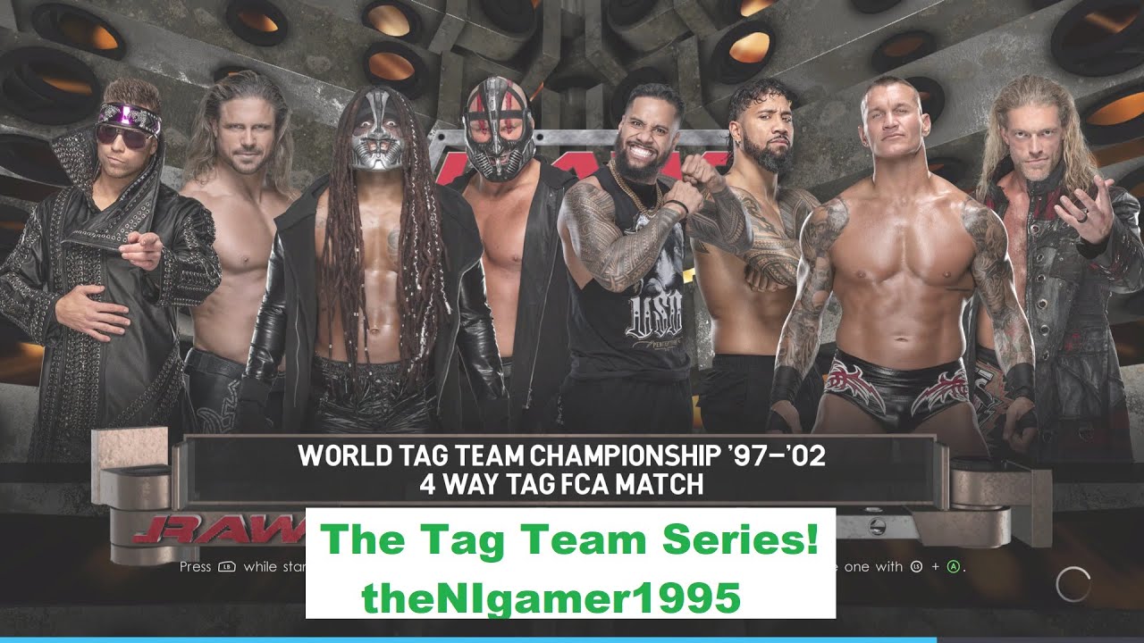 INCREDIBLE REMATCH in the 4 way tag falls count anywhere match for the ...