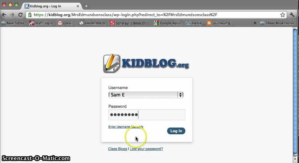 KidBlog Change Password - YouTube