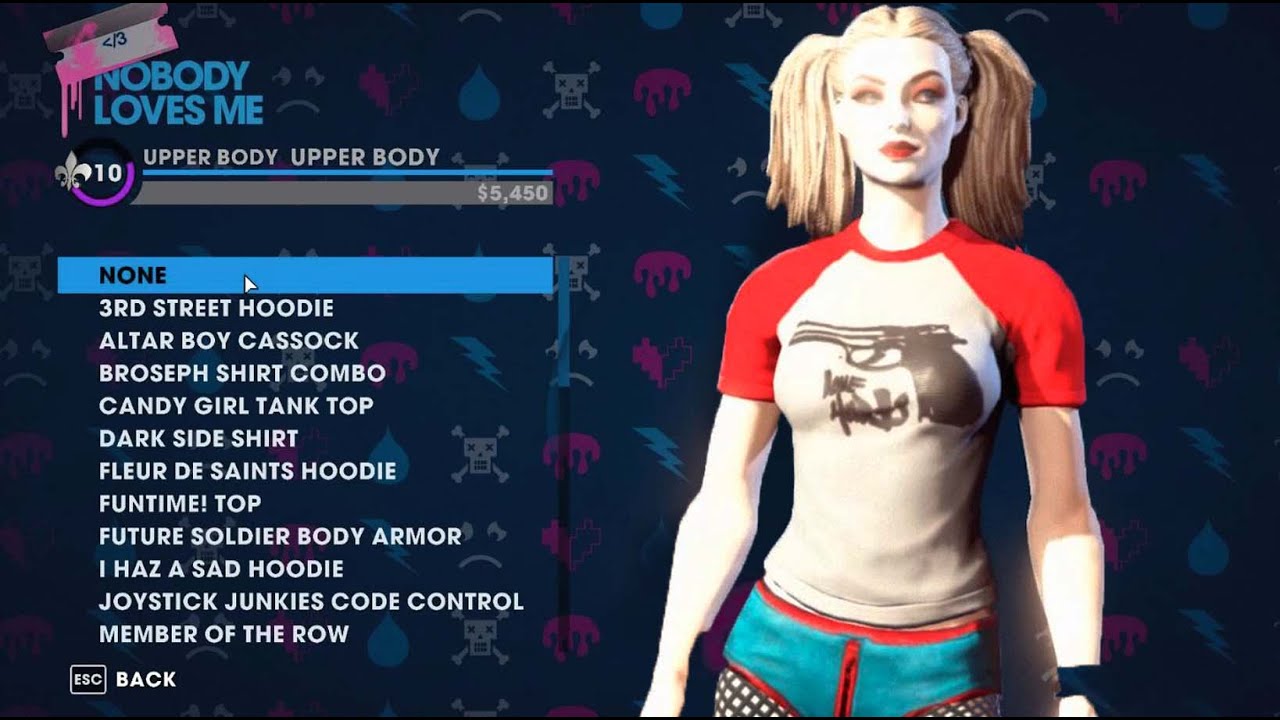 How To Make Harley Quinn In Saints Row 3 Remastered Youtube